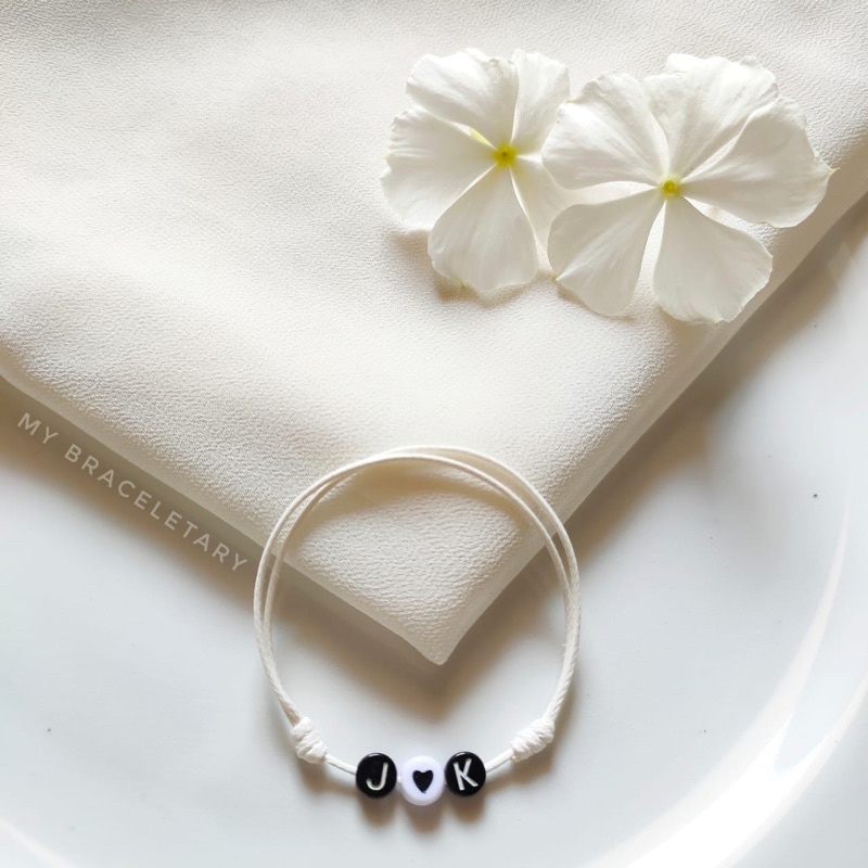 Jual Gelang huruf/Gelang custom huruf/Gelang couple | Shopee Indonesia