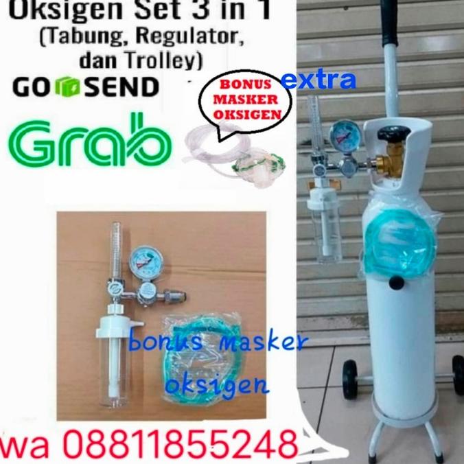 Jual Dijual Paket Lengkap Tabung oksigen 1m3 - Alat pernapasan (promo) | Shopee Indonesia