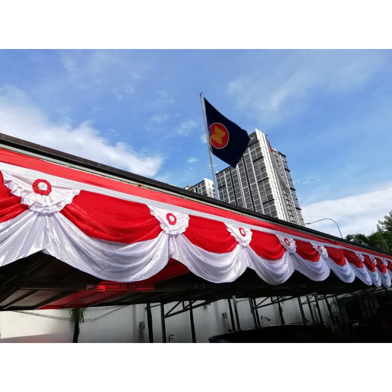 Jual Bendera backgraund rempel bunga 10 rumbay | Shopee Indonesia