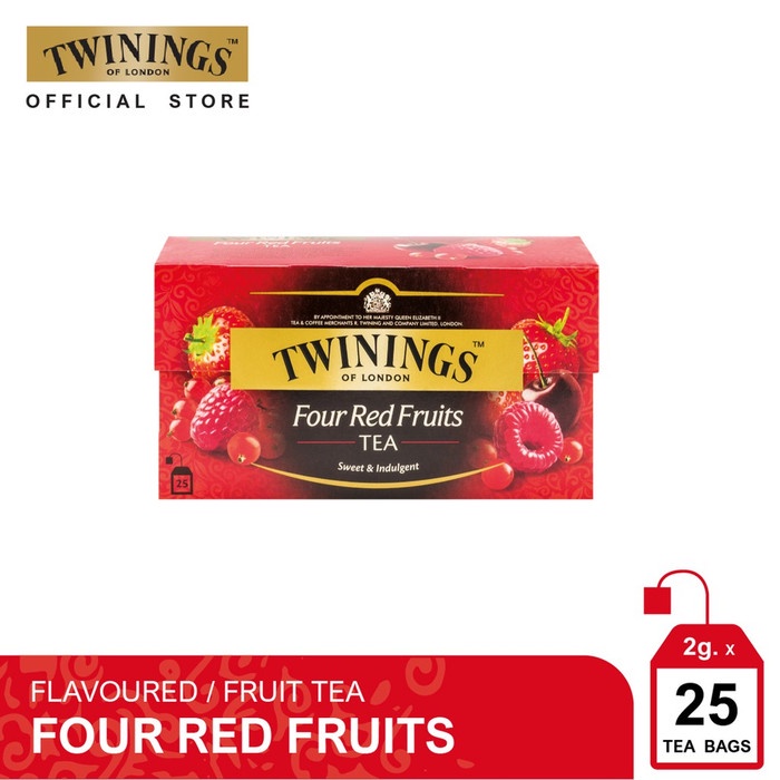 Jual B062 Twinings Teh Celup Four Red Fruits Flavoured Tea 25X2Gr g054S ...