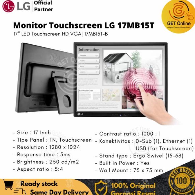 Jual Monitor LG LED Touchscreen 17 Inch 17MB15T MONITOR LED | Shopee Indonesia