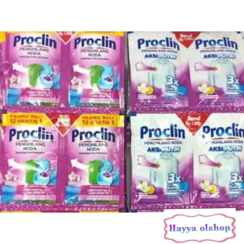 Jual PROCLIN PEMUTIH SACHET ANTI BAKTERI + DISINFEKTAN (ISI 24pcs ...