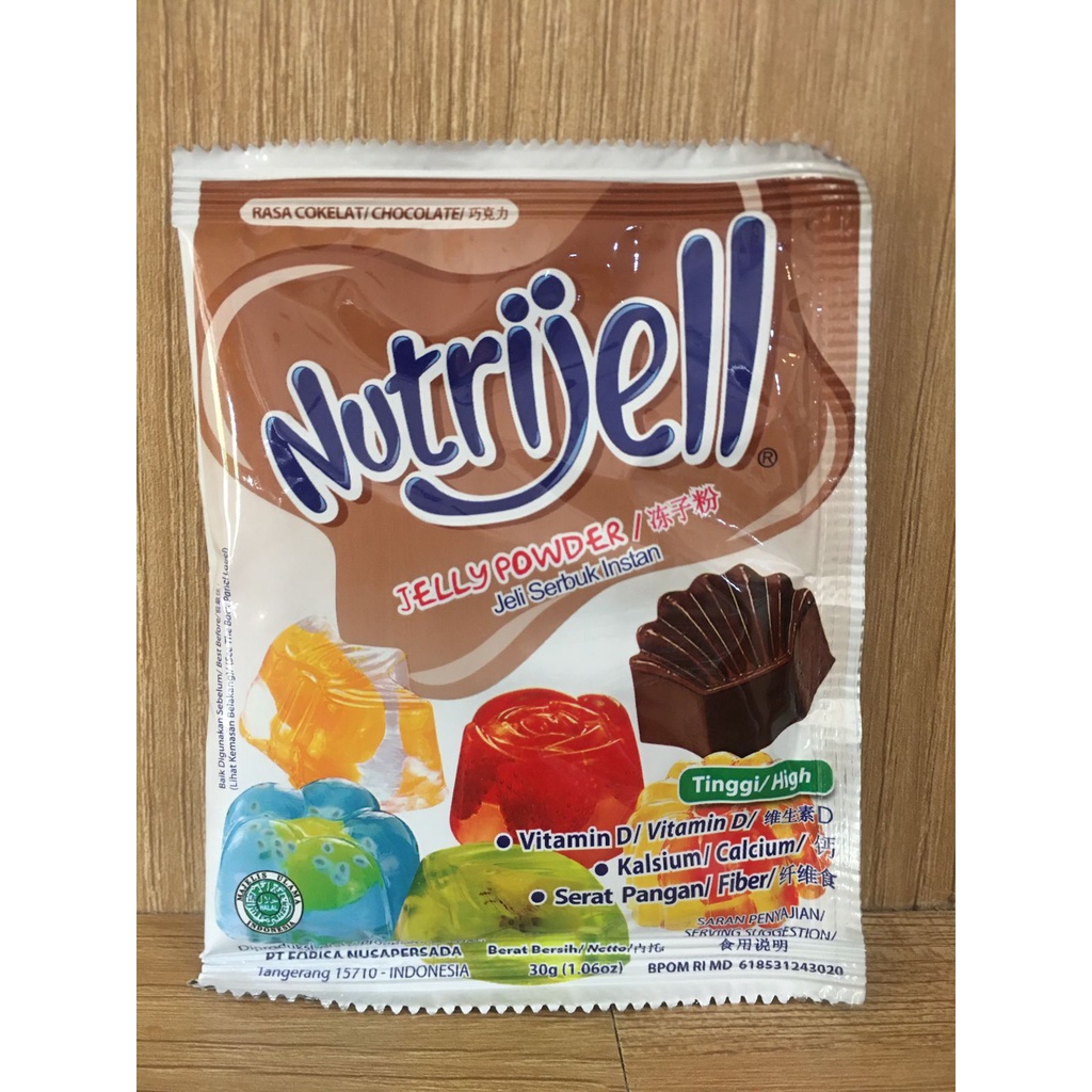 Jual Nutrijell Agar-Agar Rasa Coklat / Chocolate Sachet 15gr | Shopee ...