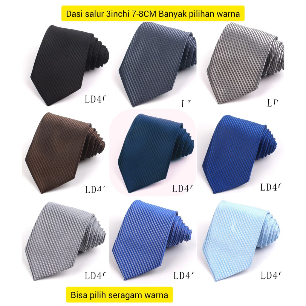 Jual Dasi Pria Panjang Motif Salur/ Lebar 3 inchi - ( 7-8 cm) Banyak ...