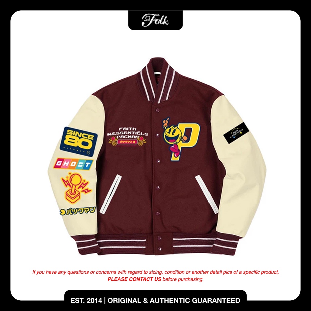 Jual W.ESSENTIELS X FTH X PAC-MAN ARCADE NIGHT VARSITY - DARK CEGLIE ...
