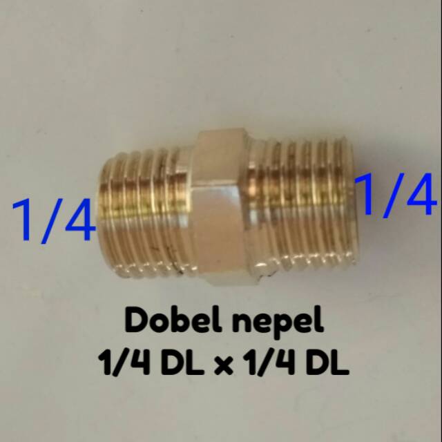 Jual Double sock / dobel sok nepel drat luar 1/4 x 1/4 drat luar | Shopee Indonesia