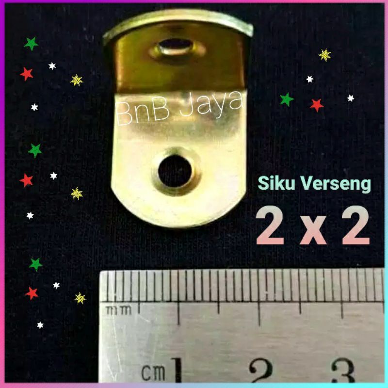 Jual Siku Rak Verseng 2x2 cm Plat Siku L Besi Brass Kuning (Penyangga ...