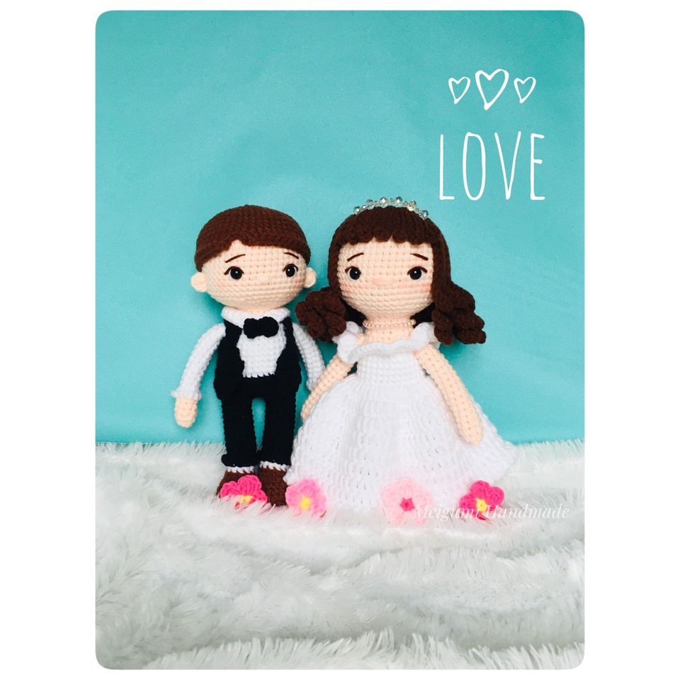 Jual Boneka Rajut Pengantin (Ready Stock) / Amigurumi Wedding Couple ...