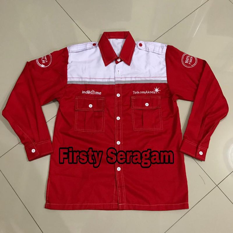 Jual Seragam indihome telkom akses lengan panjang bisa tambah bordir ...
