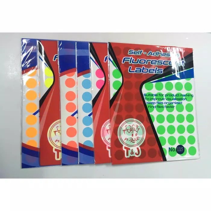 Jual T&J Labels WARNA (FLUORESCENT) 115 | Shopee Indonesia