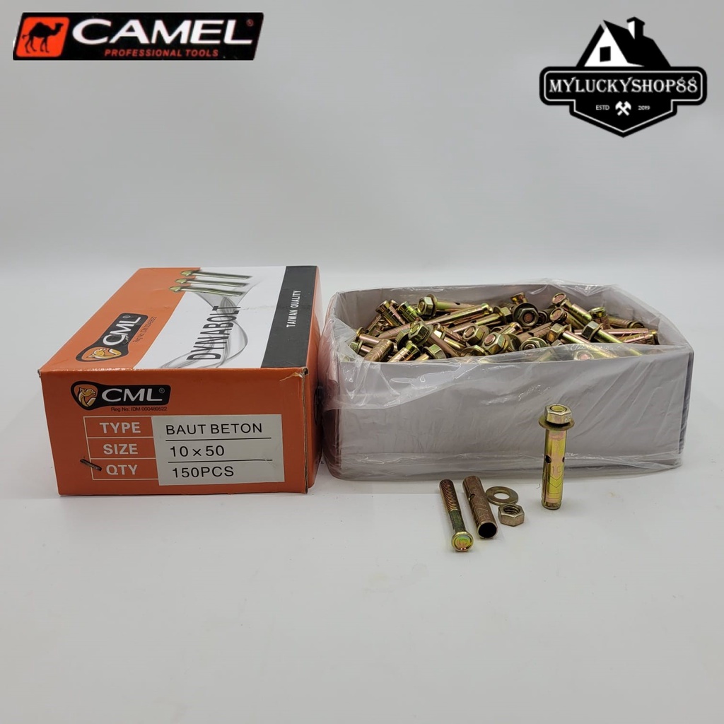 Jual Camel Skrup Dynabolt Baut Beton Bracket Per Box M8 M10 M12 ...