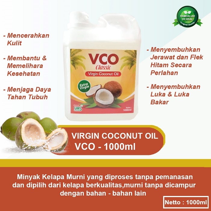Jual Virgin coconut oil VCO 1000 ML/1 LITER | Shopee Indonesia