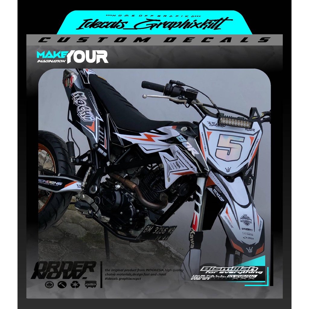 Jual 00290 sticker decals fullbody kawasaki dtracker tema supermoto ...