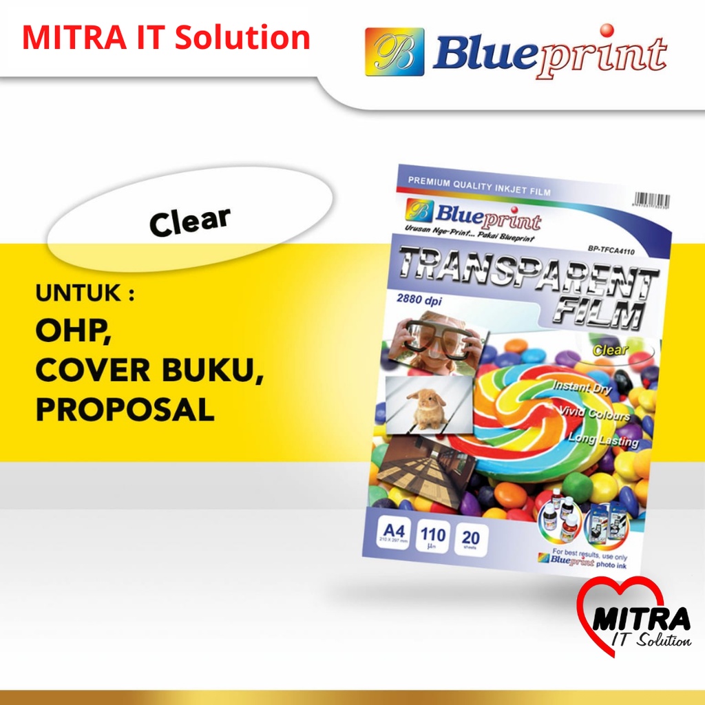 Jual Kertas Film Transparan Bening / Transparent Film Clear BLUEPRINT ...