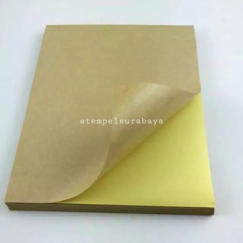 Jual Kertas stiker A4 Kraft Craft/ coklat/ samson | Shopee Indonesia