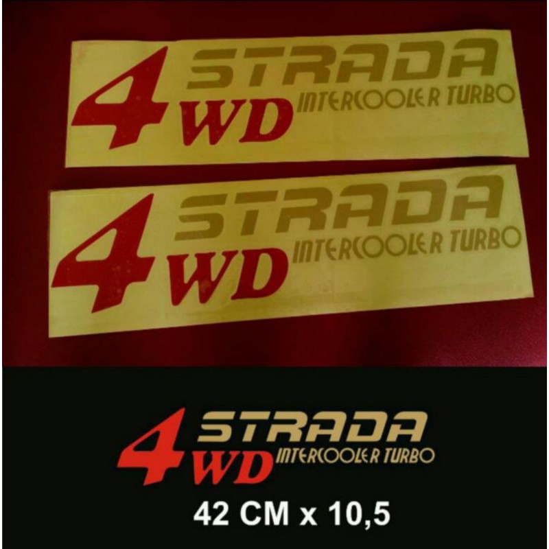 Jual Sticker 4wd strada intercooler turbo mitsubishi l200 triton ...