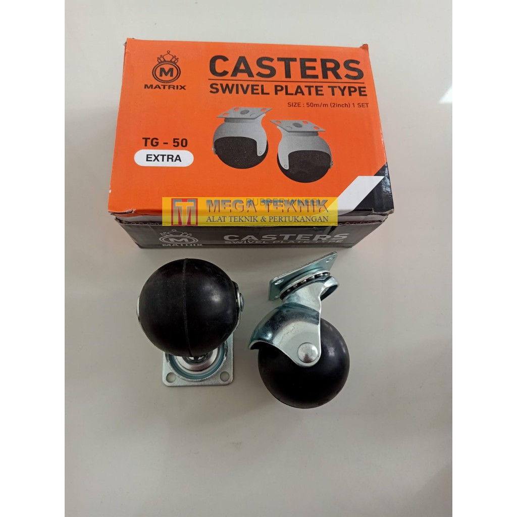 Jual [4 Pcs] Roda Caster Matrix - Roda Bulat Etalase / Roda Troli ...