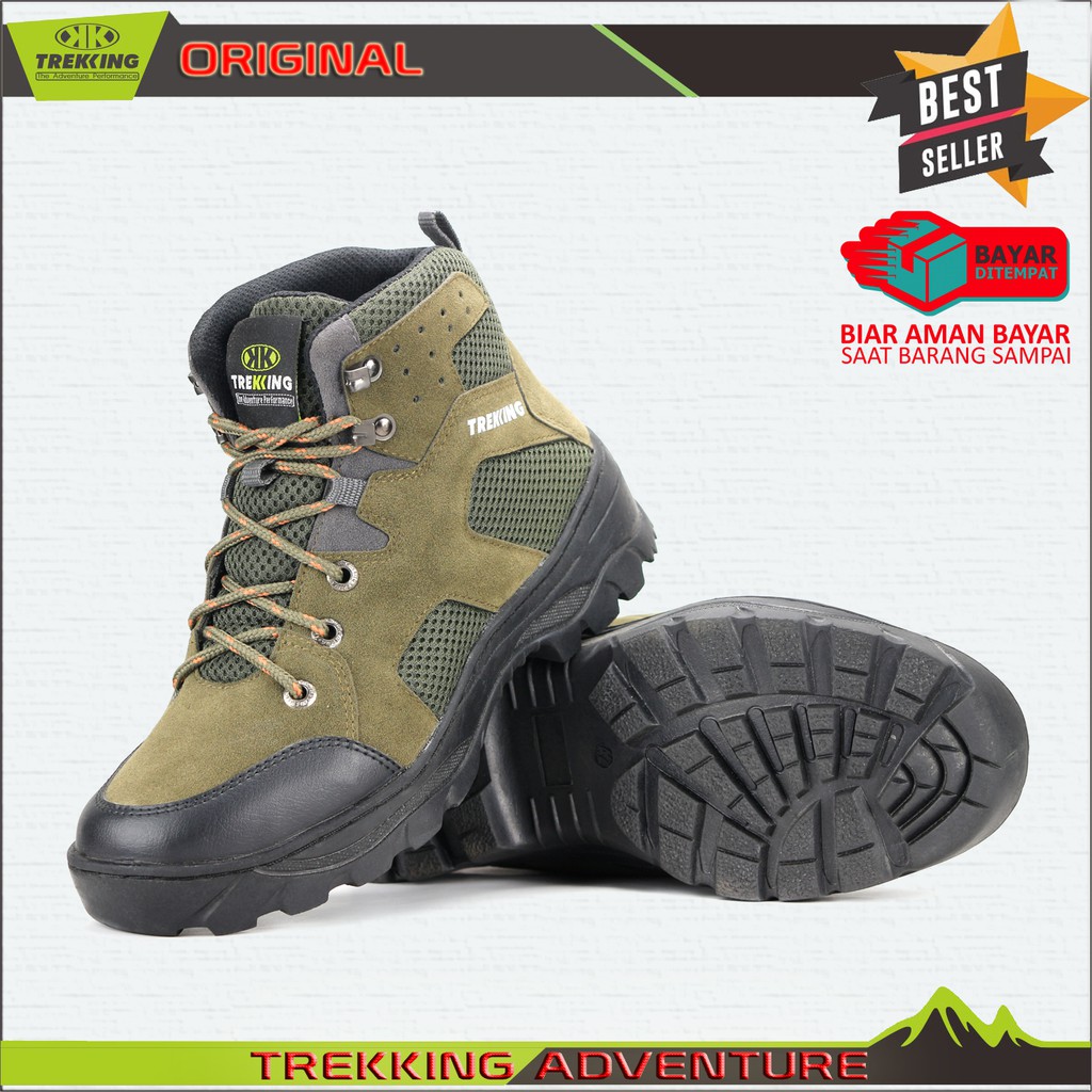 Jual sepatu gunung pria / sepatu trekking tms 125 | Shopee Indonesia