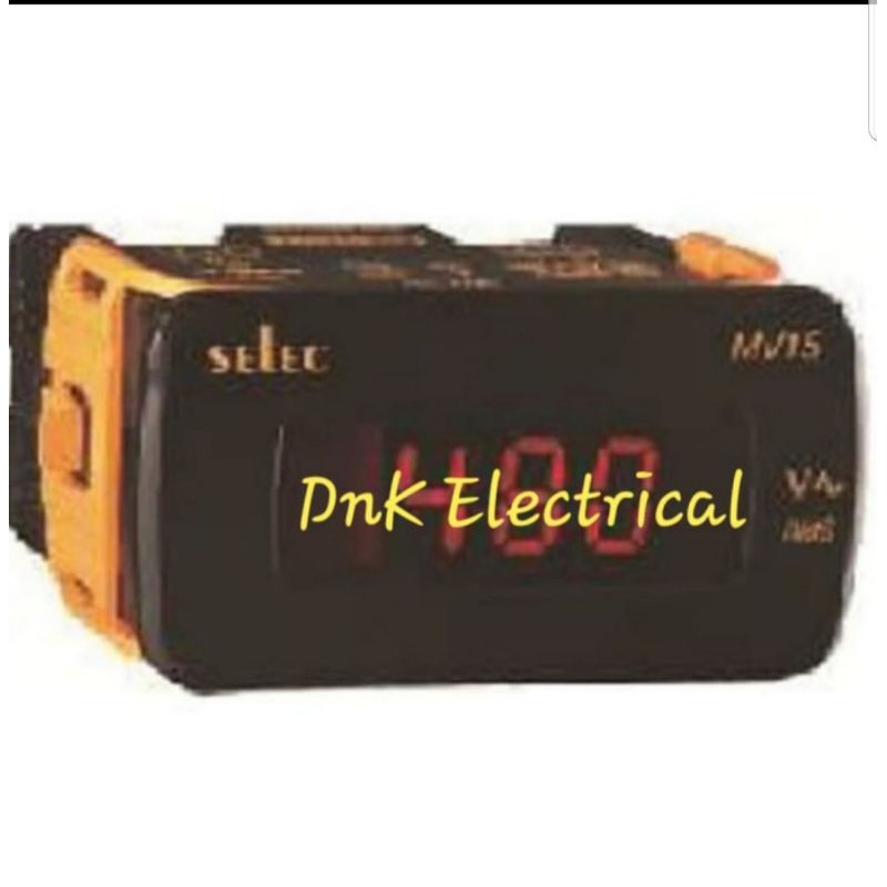 Jual Digital DC Volt Meter 1 Phase 2 Wire Merk Selec MV15-VDC | Shopee ...