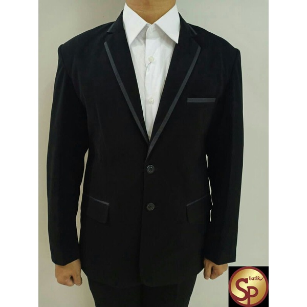 Jual JAS PRIA FORMAL HITAM WEDDING / WISUDA SLIM FIT CORDIN | Shopee ...