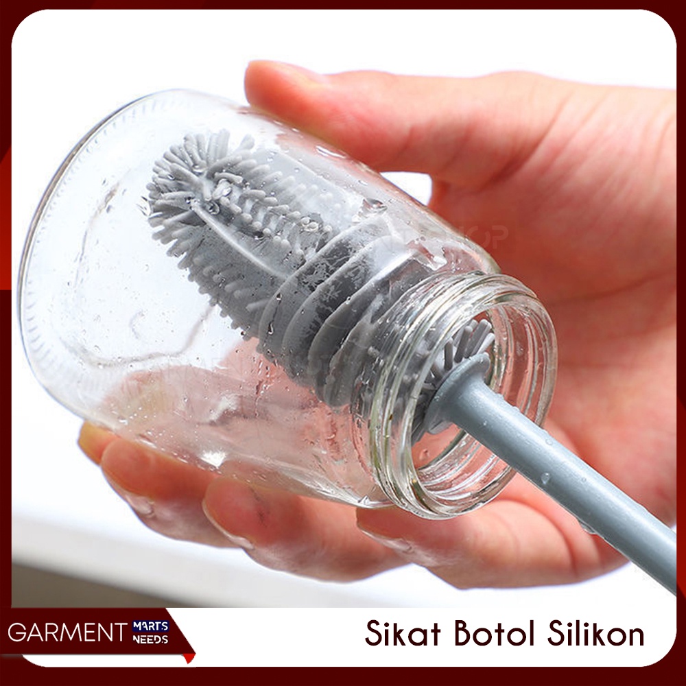 Jual POSIBA - Sikat Pembersih Botol Cangkir Gelas Silikon Gagang ...