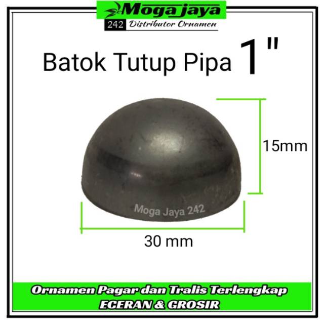 Jual Batok tutup pipa setengah lingkaran ukuran 1 in besi plat | Shopee ...