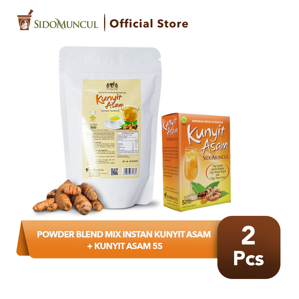 Jual Sido Muncul Powder Blend Mix Kunyit Asam + Kunyit Asam 5's ...