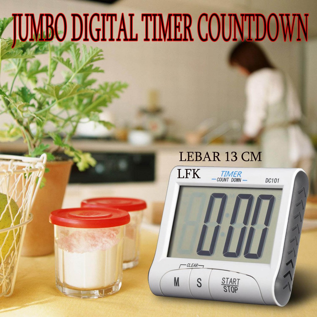 Jual JUMBO 8CM KITCHEN TIMER DIGITAL Clock Alat Dapur Masak Chef ...