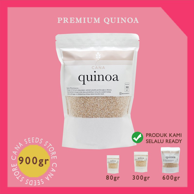 Jual Quinoa Putih 900 Gram Premium White Chenopodium Kinoa Pearl 1 kg ...