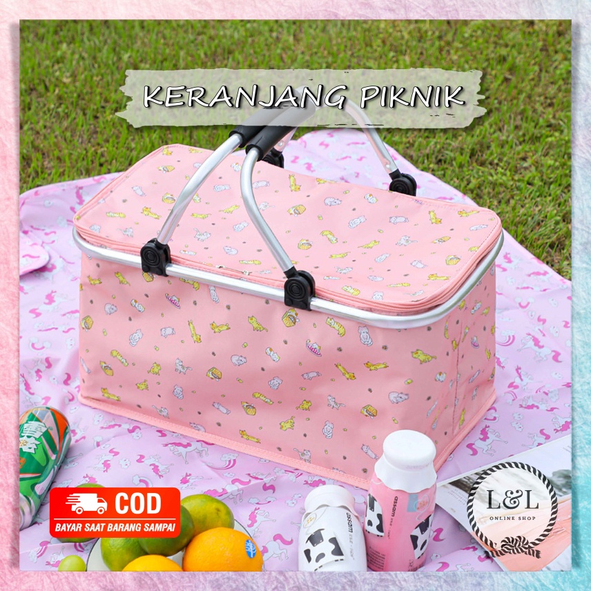 Jual Tas Keranjang Piknik Lipat Portabel Kranjang Kotak Tempat ...