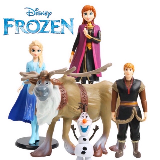 Jual ACTION FIGURE FROZEN ELSA ANNA SET ISI 5 PCS PRINCESS MOVIE TOPPER ...