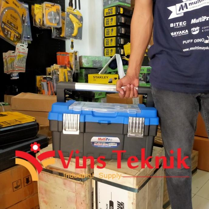 Jual tool box plastik 19 inch alat pertukangan toolbox plastic HEAVY ...