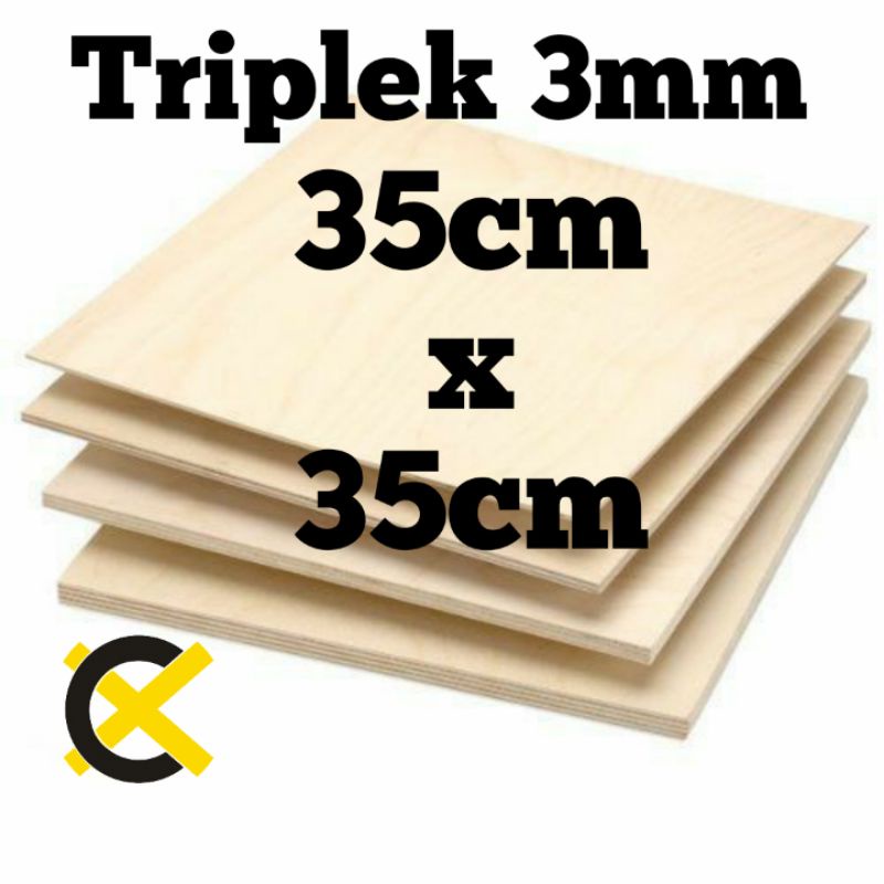 Jual Triplek tebal 3mm 35cm x 35cm semi meranti Multiplek Plywood ...