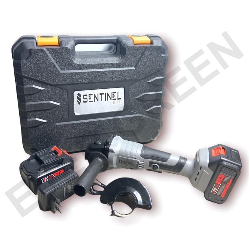Jual Mesin Gerinda Cordless Sentinel 2 Baterai 4 inch Grinda Battery ...