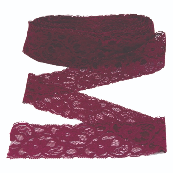 Jual Torenda Renda Tile Merah corak bunga - Merah Maroon / Meter (KI.A ...