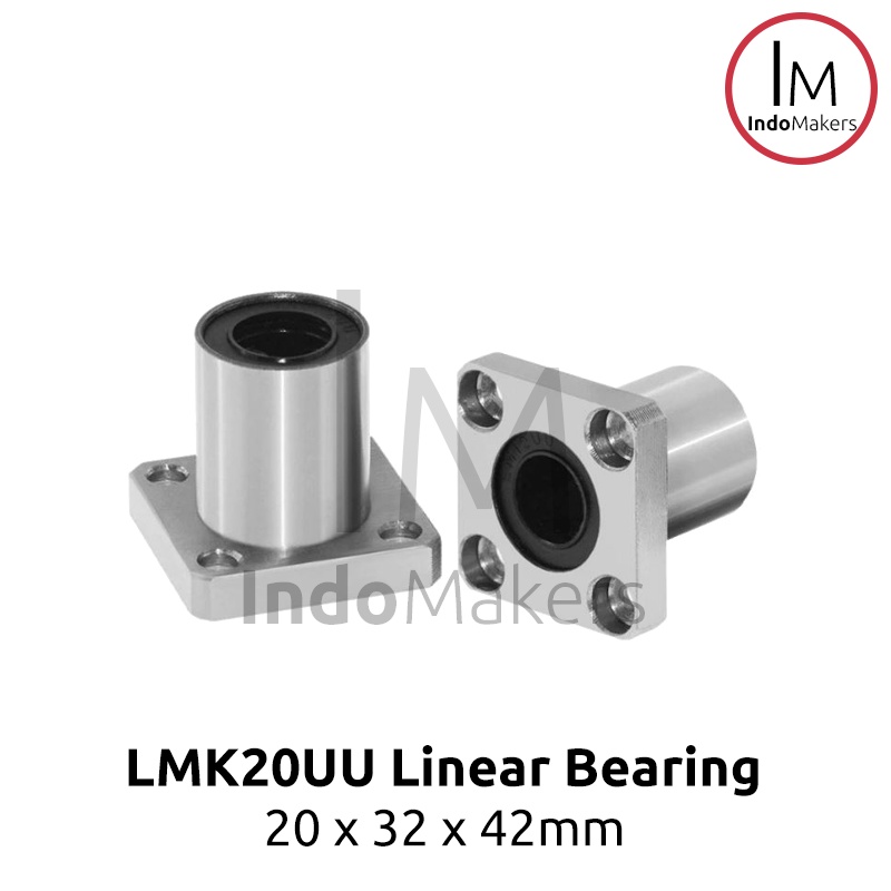Jual LMK20UU / LMK 20 UU Linear Motion Square Flange Bearing | Shopee ...