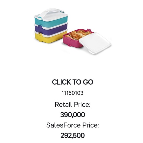 Jual Rantang Tupperware Promo , Carry All ,Click To Go 2 Layer ...