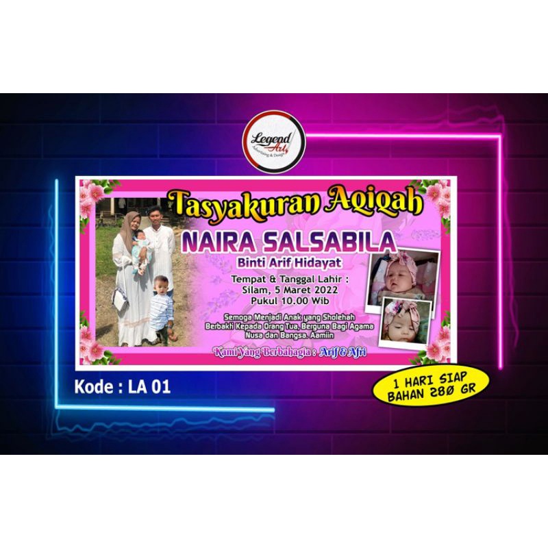 Jual Cetak Spanduk Aqiqah / Tasyakuran Aqiqah / Penabalan Nama | Shopee ...