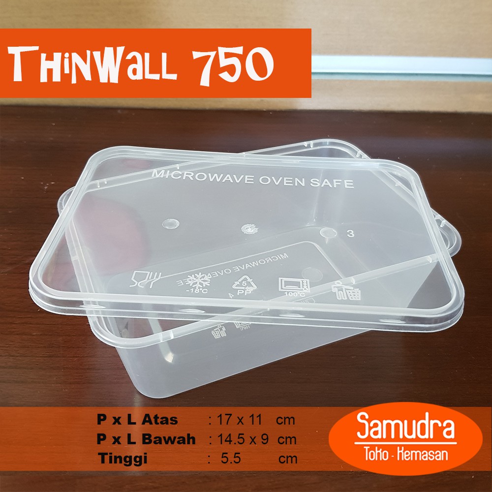 Jual Thinwall 750 ml / Kotak Makan Plastik / Plastic Food Container | Shopee Indonesia