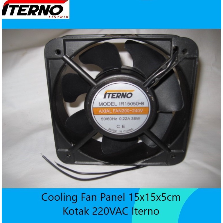 Jual Cooling Fan Panel 15x15x5cm 6in Kotak 220VAC Iterno | Shopee Indonesia