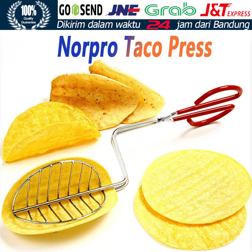 Jual Norpro Taco Press Tacos Shell Maker Press Tortilla Fryer Tongs ...