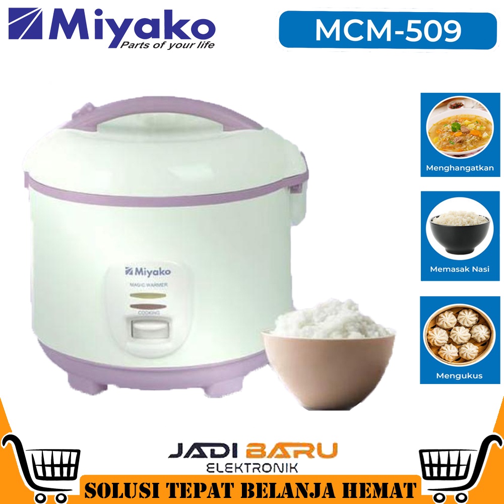 Jual (READY COD) MAGIC COM / RICE COOKER MIYAKO MCM509TS / MCM 509 TS / MCM-509 TS [1,8 LITER ...