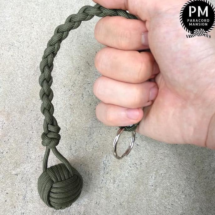 Jual Monkey Fist Self Defense Lanyard Paracord 30 Cm With Steel Ball ...