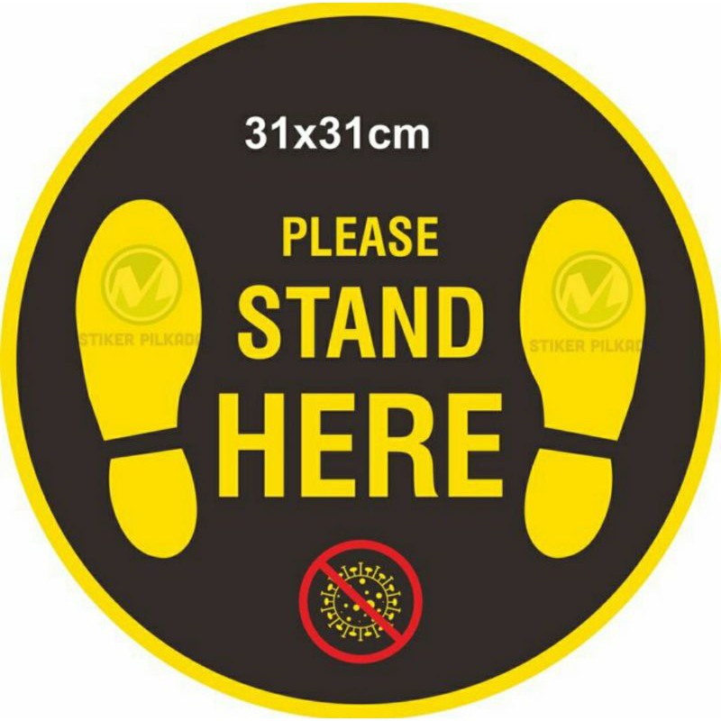Jual STIKER MOHON BERDIRI DISINI 31x31CM | Shopee Indonesia