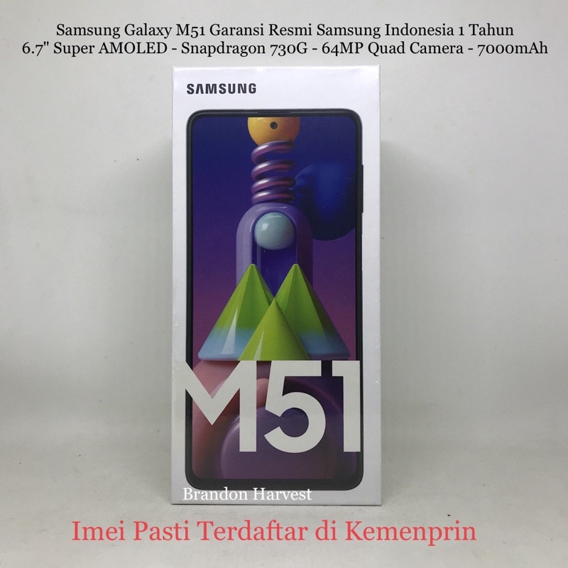 Jual Samsung Galaxy M51 Ram [8GB+128GB] 64MP Quad Camera - 6.7 ...