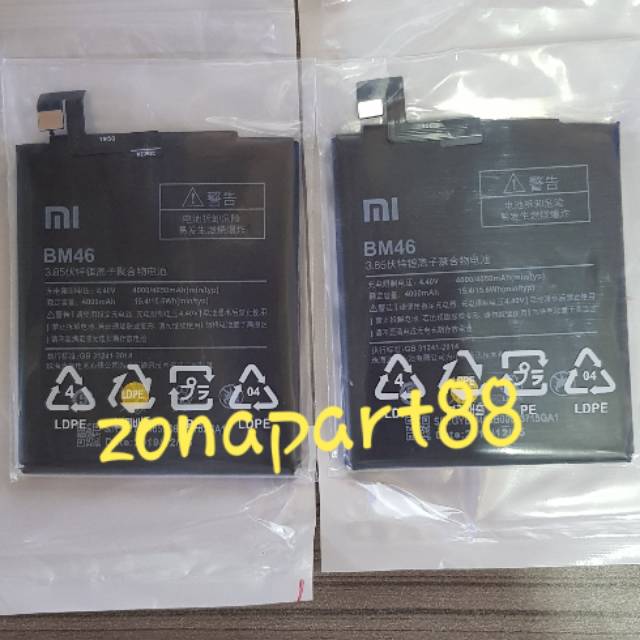 Jual BATERAI XIAOMI REDMI NOTE 3 ( BM46 ) | Shopee Indonesia