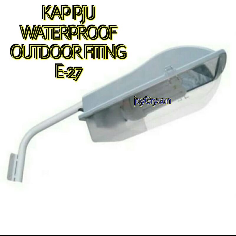 Jual kap lampu jalan pju waterproof/kap fiting outdoor fiting e27+tiang.kap lampu luar e27 ...
