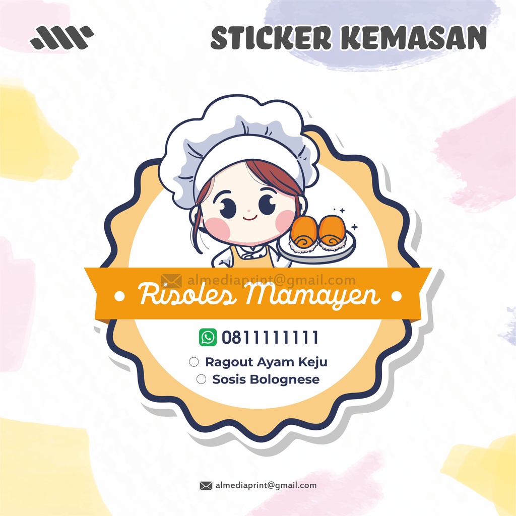 Jual (MINIMAL 100 PCS) STICKER KEMASAN | Shopee Indonesia