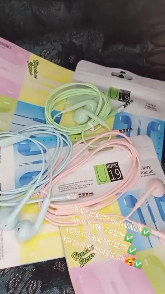 Jual AK Earphone Macaron Glossy Hi Fi Stereo Super Bass u19 | Shopee ...