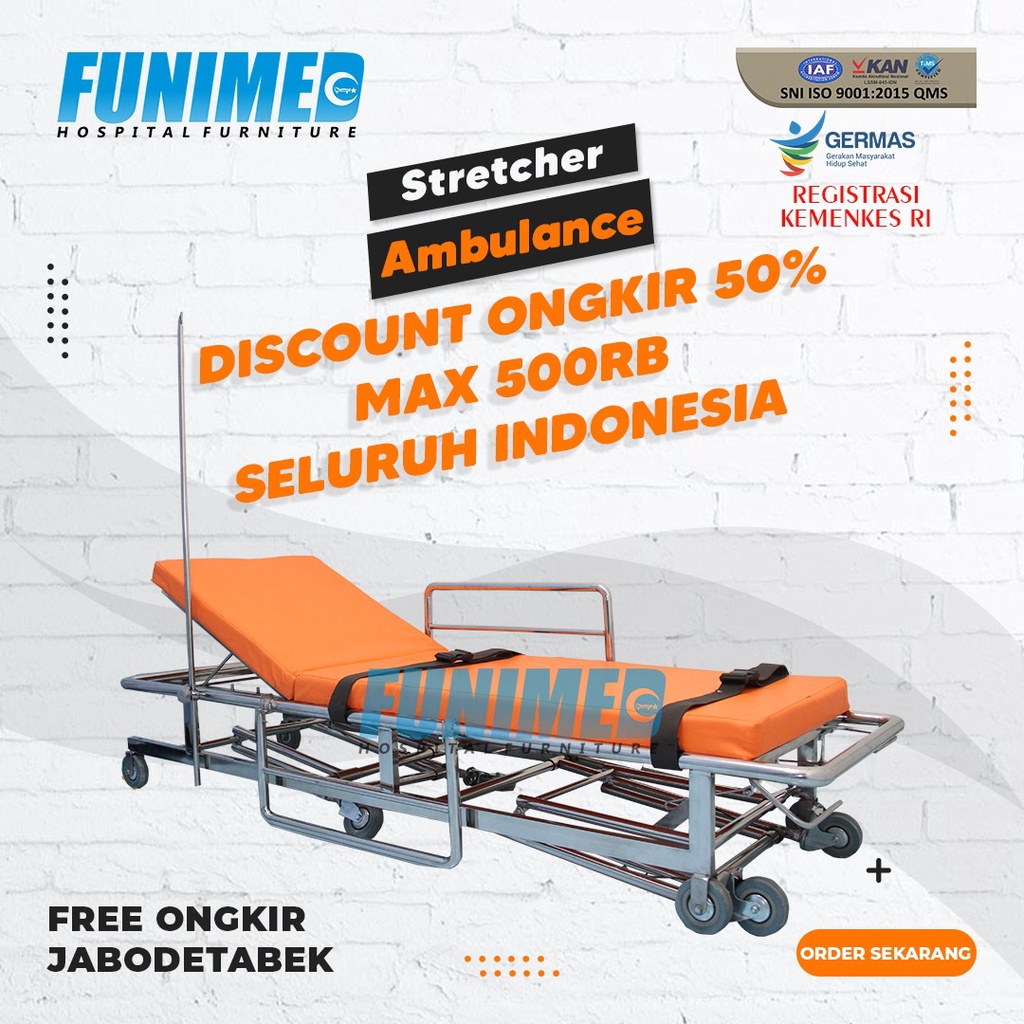 Jual BRANKAR TRANSFER BRANGKAR STRETCHER TRANSFER AMBULANCE BRANKARD ...